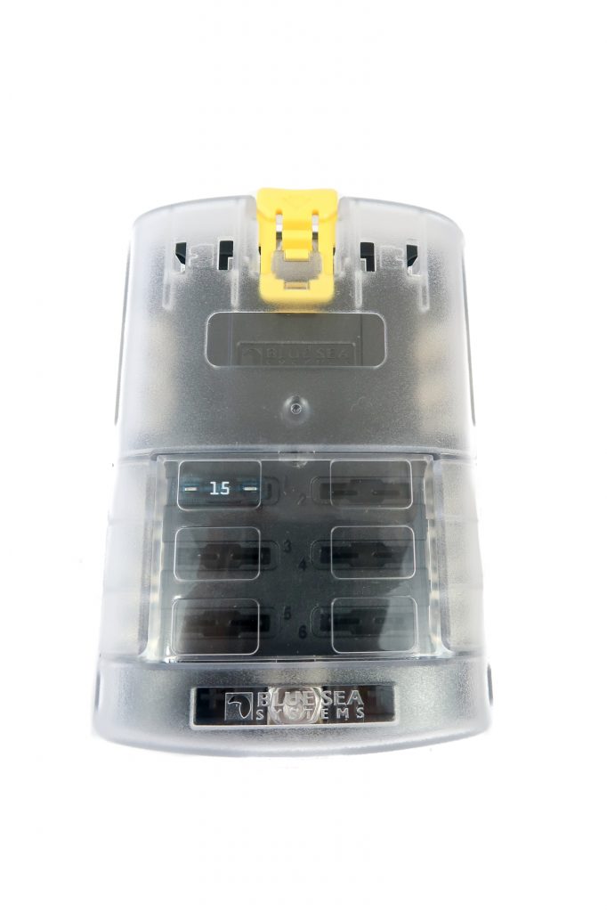 Blue Sea Systems 6 Position Marine Fuse Panel with Ground Bus - Minijet ...