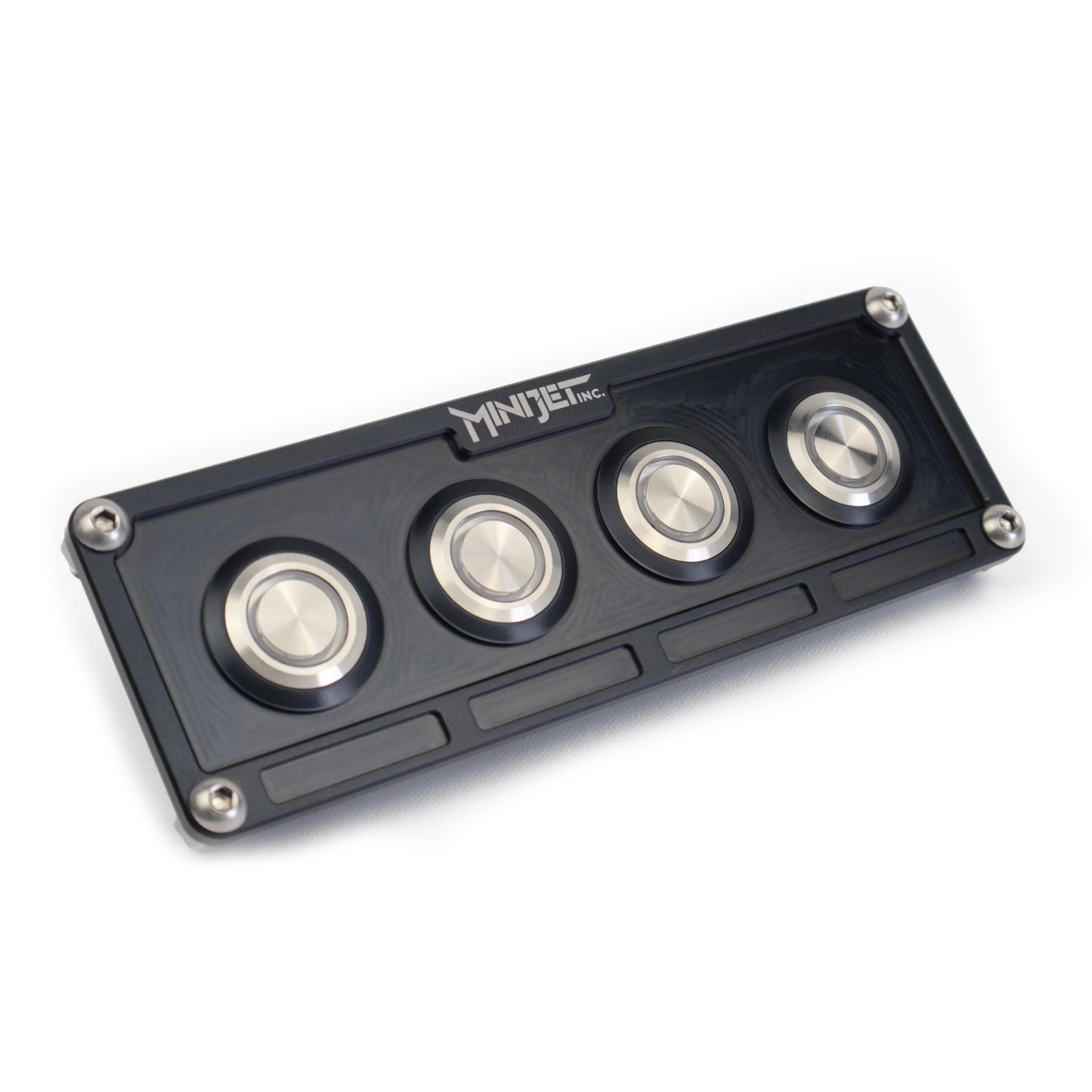 Minijet 4 Position Billet Machined Horizontal Switch Panel - Minijet Inc.