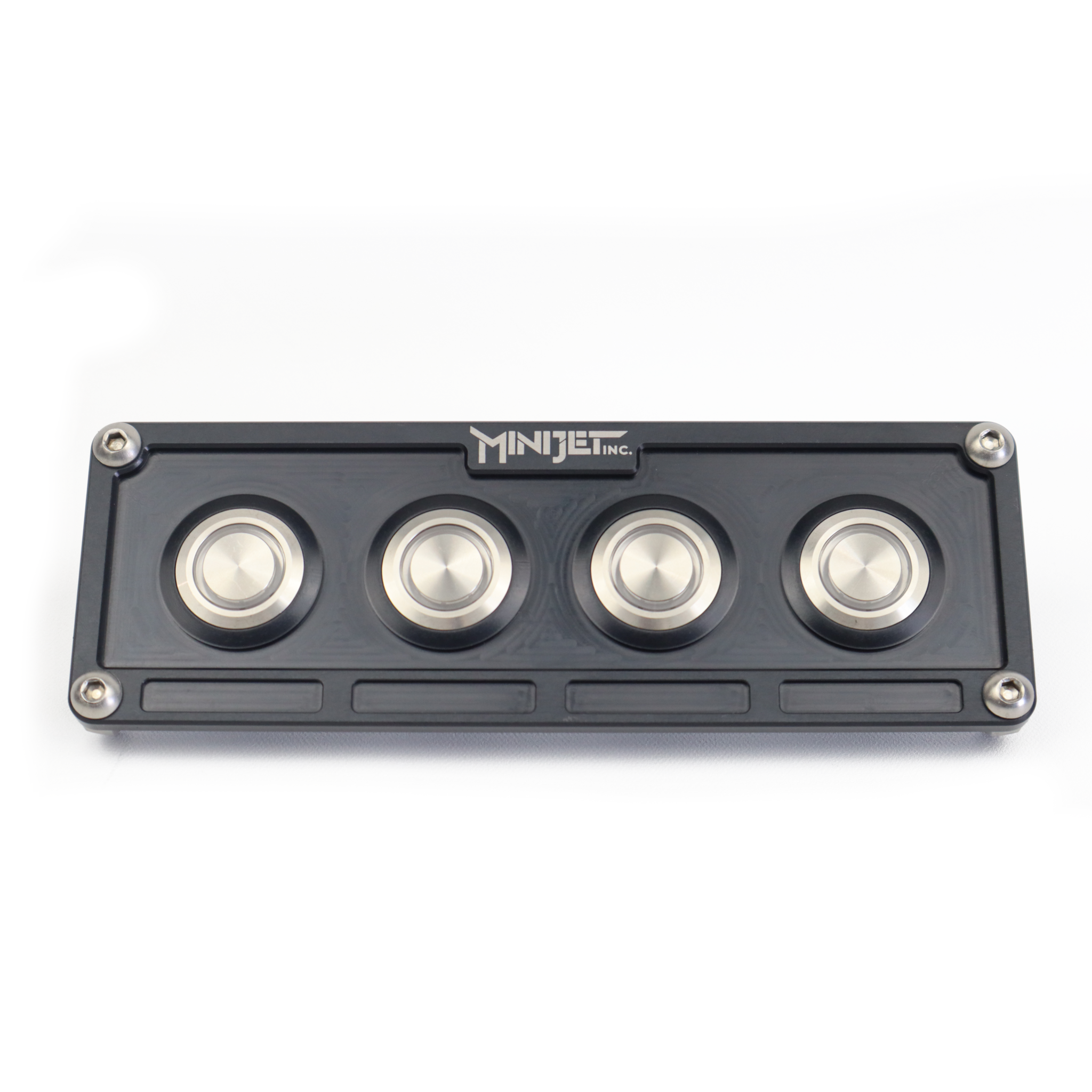 Minijet 4 Position Billet Machined Horizontal Switch Panel - Minijet Inc.