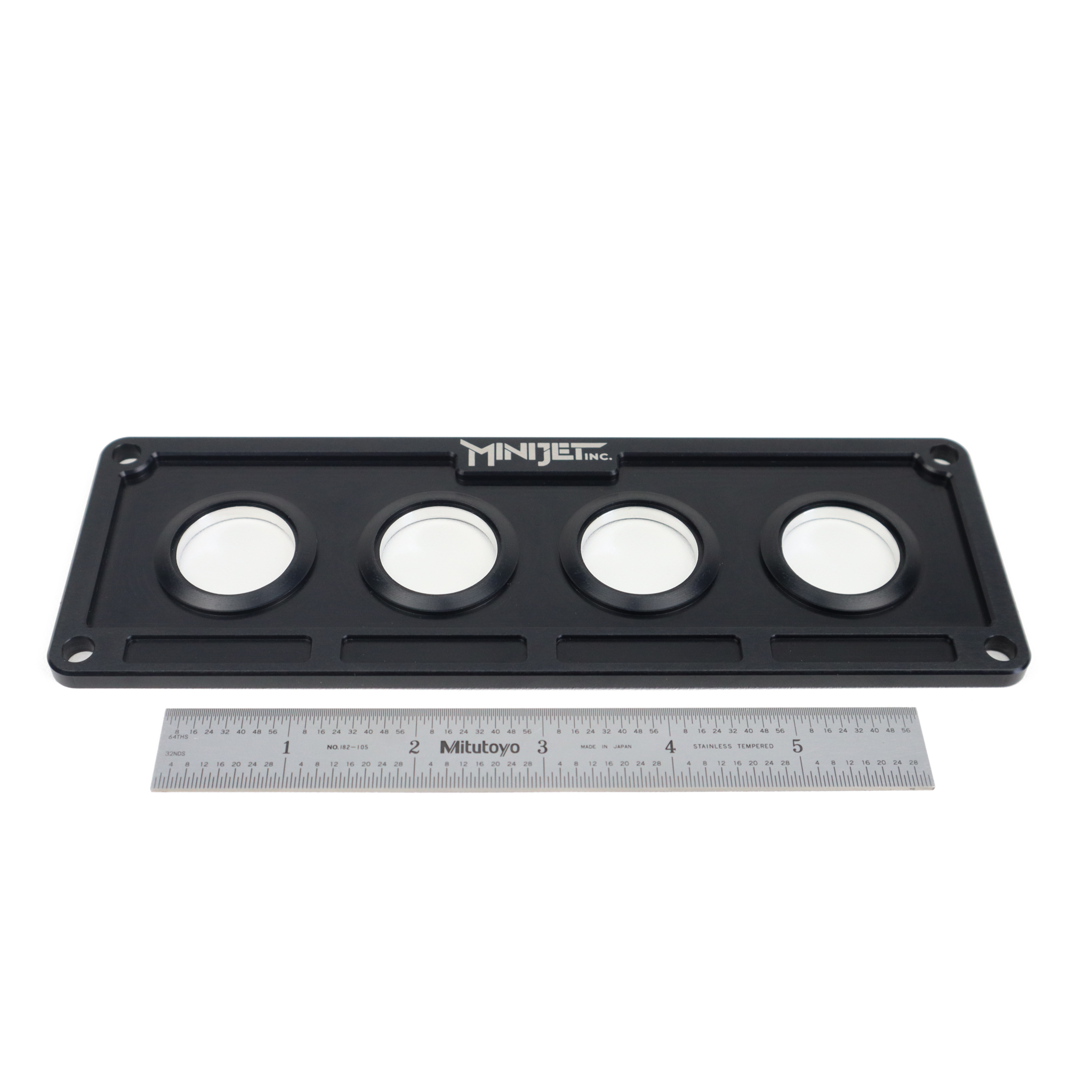 Minijet 4 Position Billet Machined Horizontal Switch Panel - Minijet Inc.