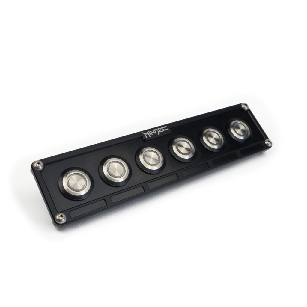 Minijet 6 Position Billet Machined Horizontal Switch Panel - Minijet Inc.