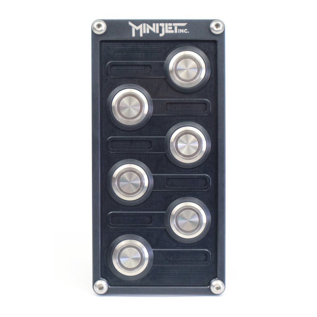 Minijet 6 Position Billet Machined Vertical Switch Panel - Minijet Inc.